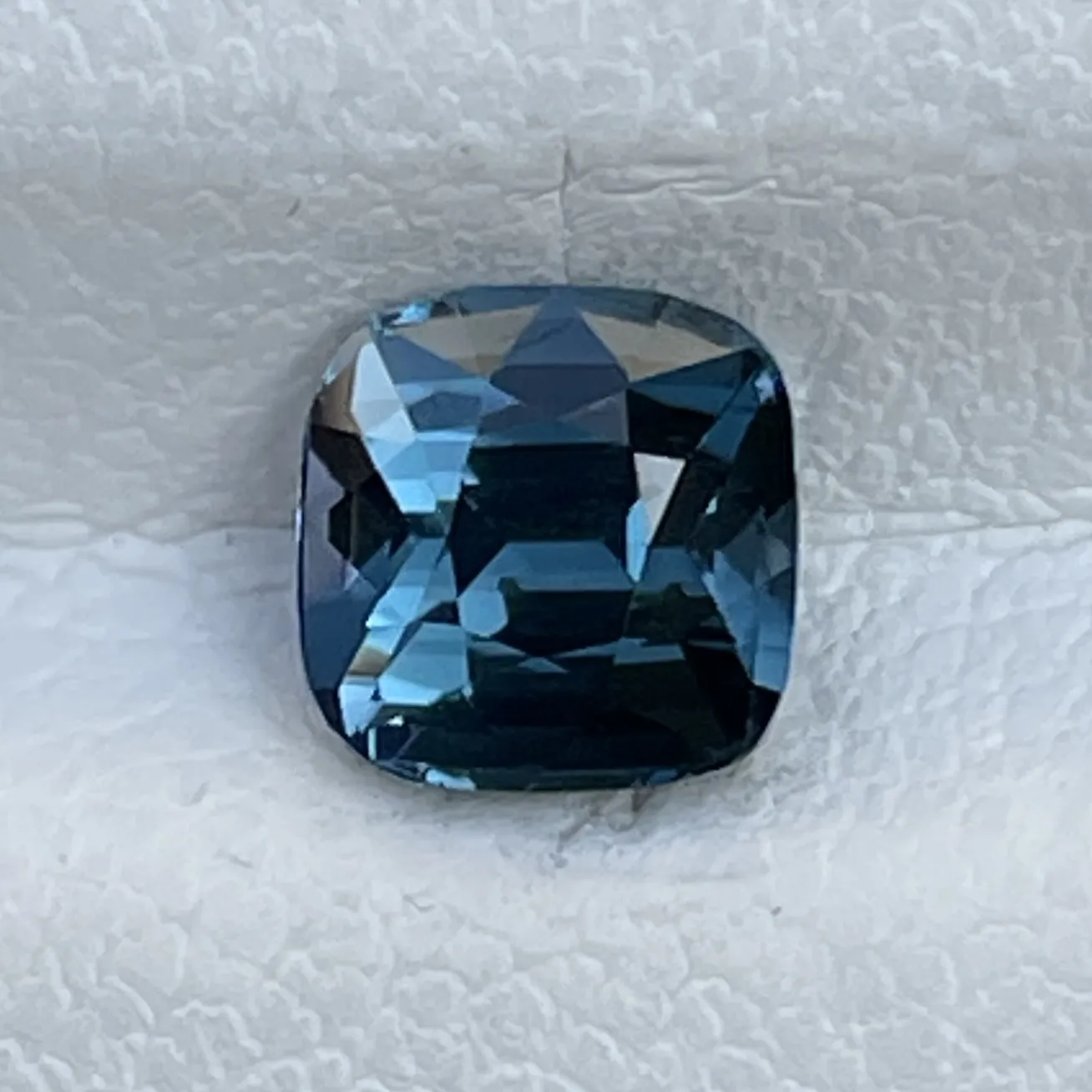 Natural Blue Spinel 1.08 Cts Square Cushion Cut Loose Gemstone 6mm ...