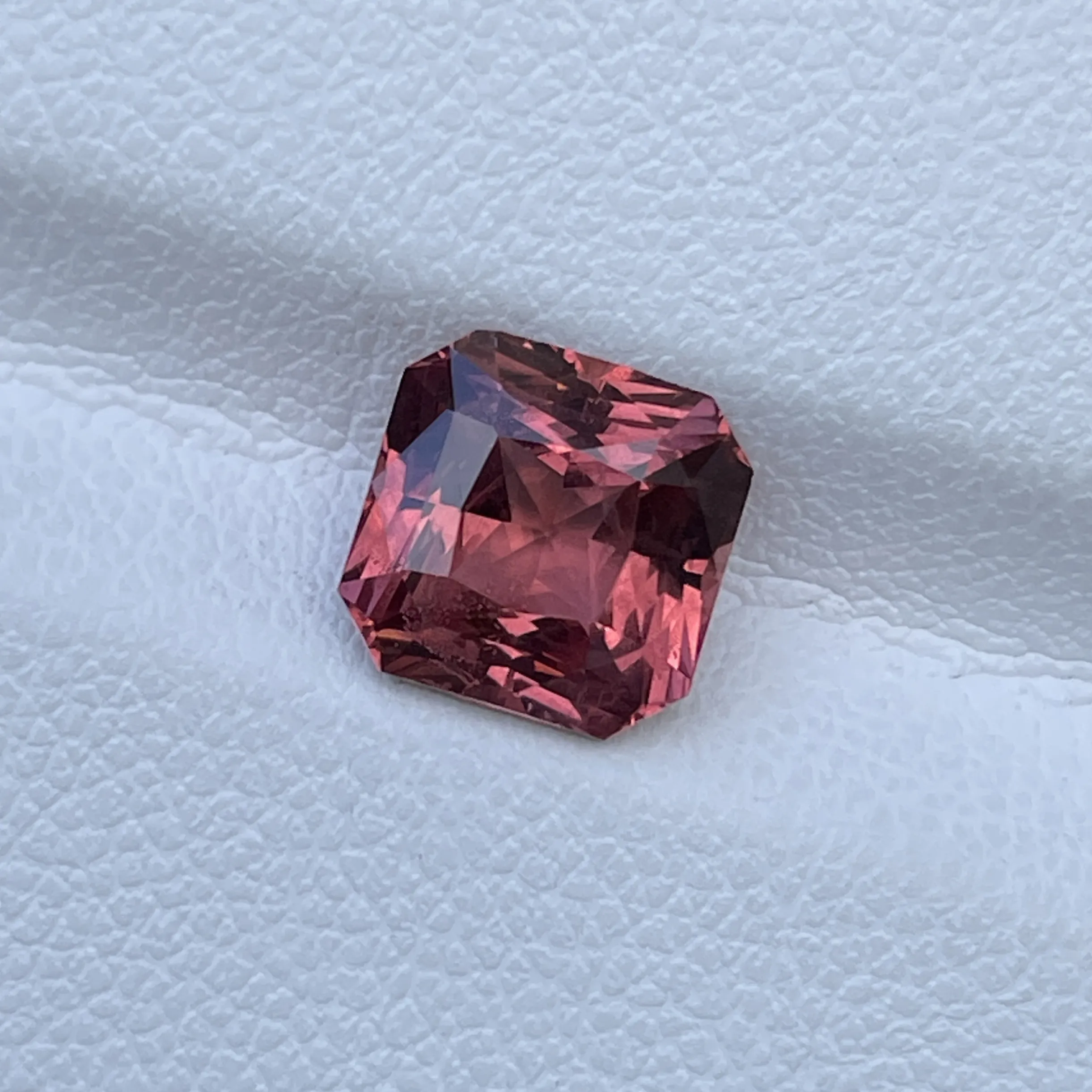2.62 Cts Certified Natural Malaya Garnet Asscher Cut Gemstone for ...